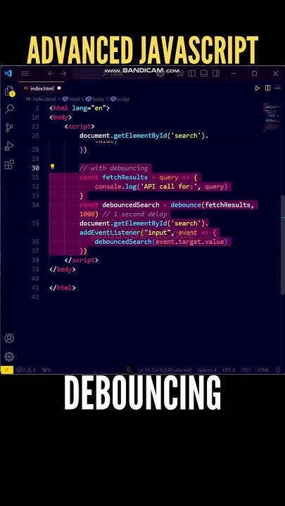 😍😍 Real-world implementation of Debouncing in Advanced JavaScript #javascript #programming # ...