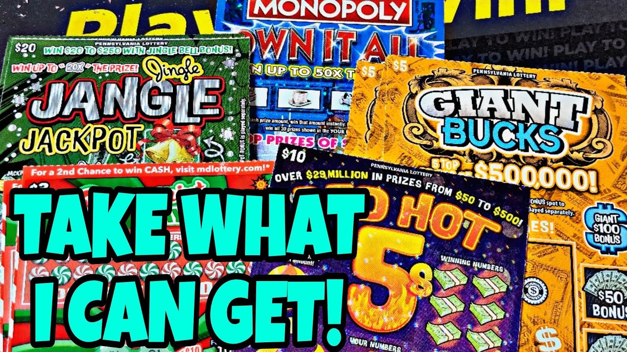 GIANT BUCKS & MONOPOLY PA LOTTERY SCRATCH OFF TICKETS #scratchers # ...