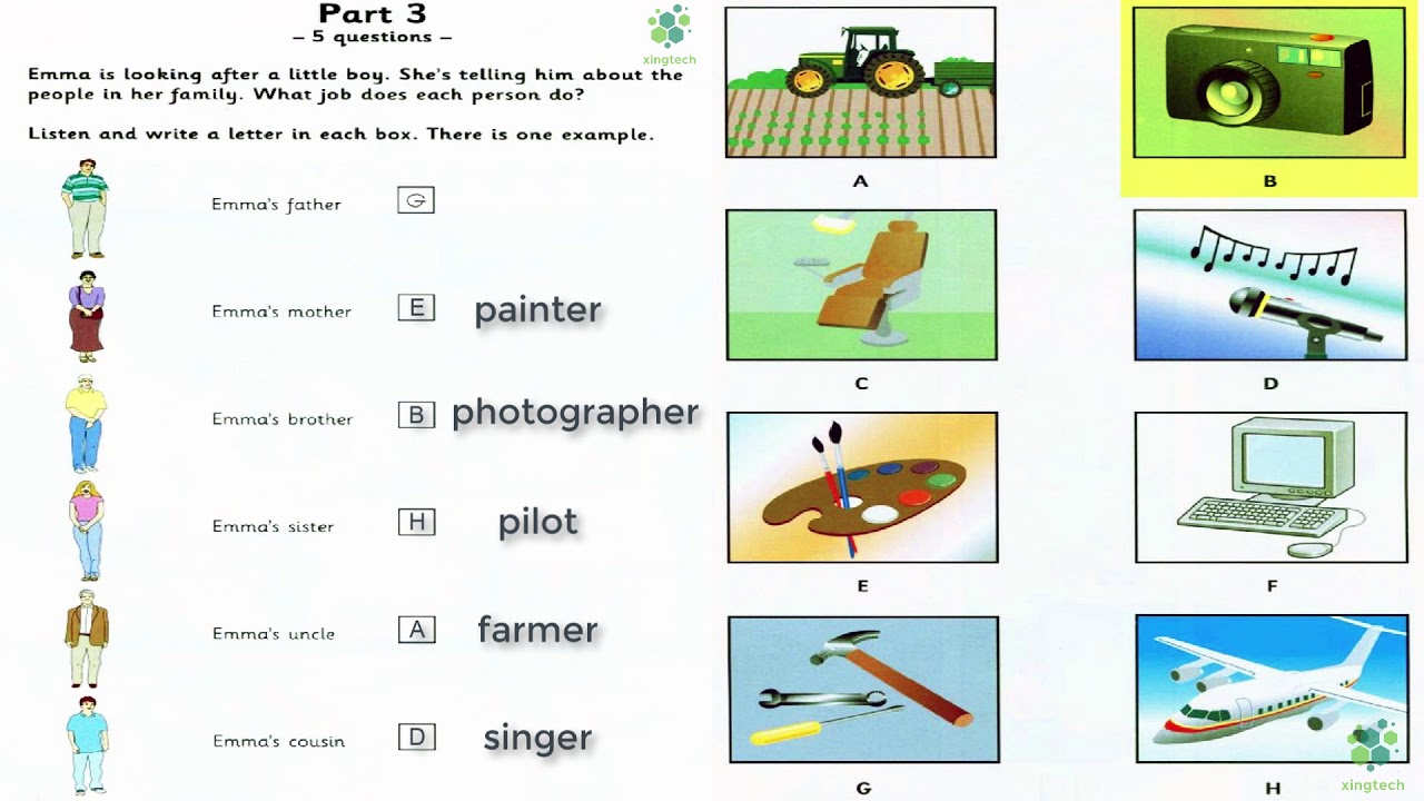 Flyers 2 - Test 2 - Part 3 - Listening - YouTube