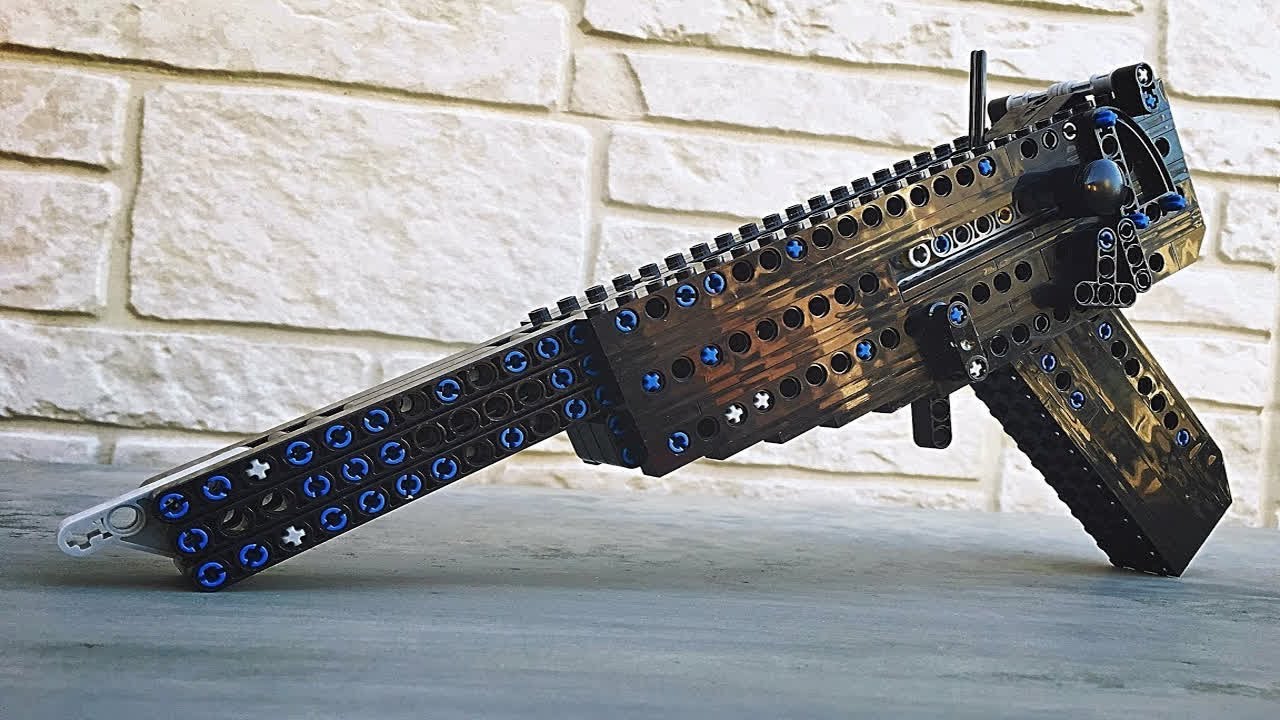 【搬运/附教程/全自动皮筋】LEGO Machine pistol (working) - YouTube