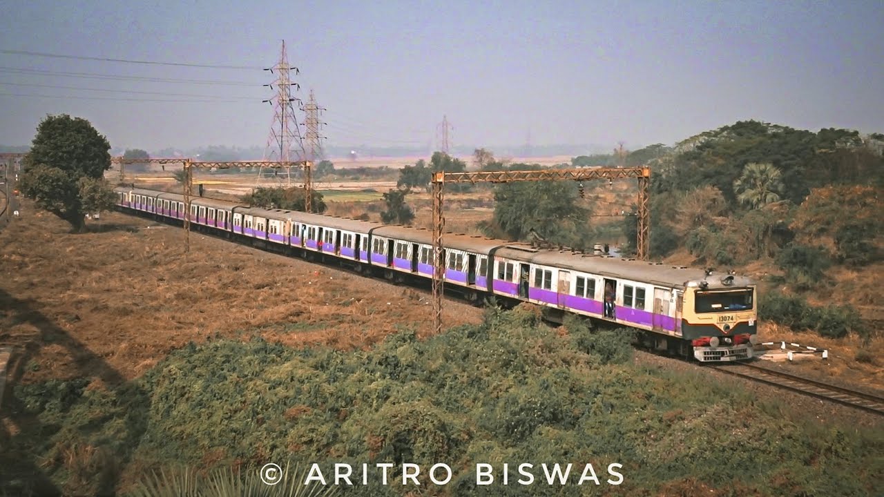 Bardhaman to Howrah chord line + main line speedy EMU local trains of ...