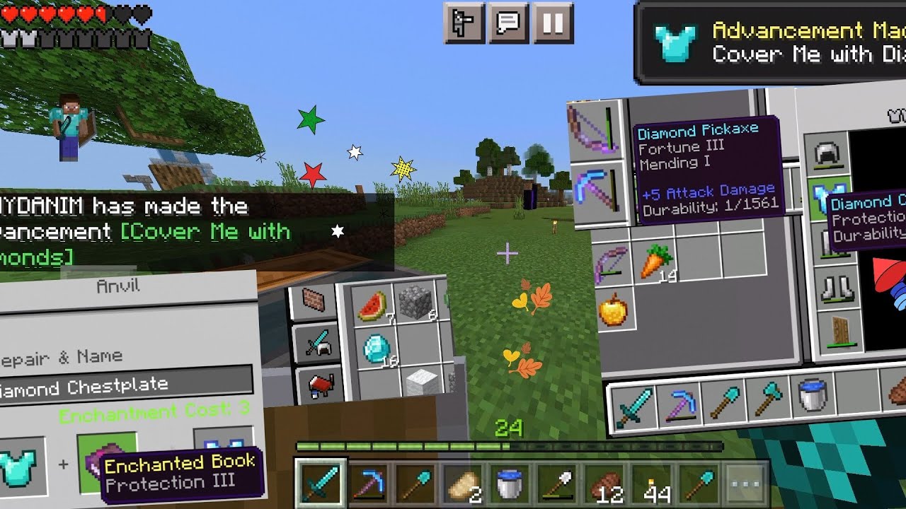 Minecraft ep10 Îmi dau leve up la unelte+Armură de Diamond - YouTube