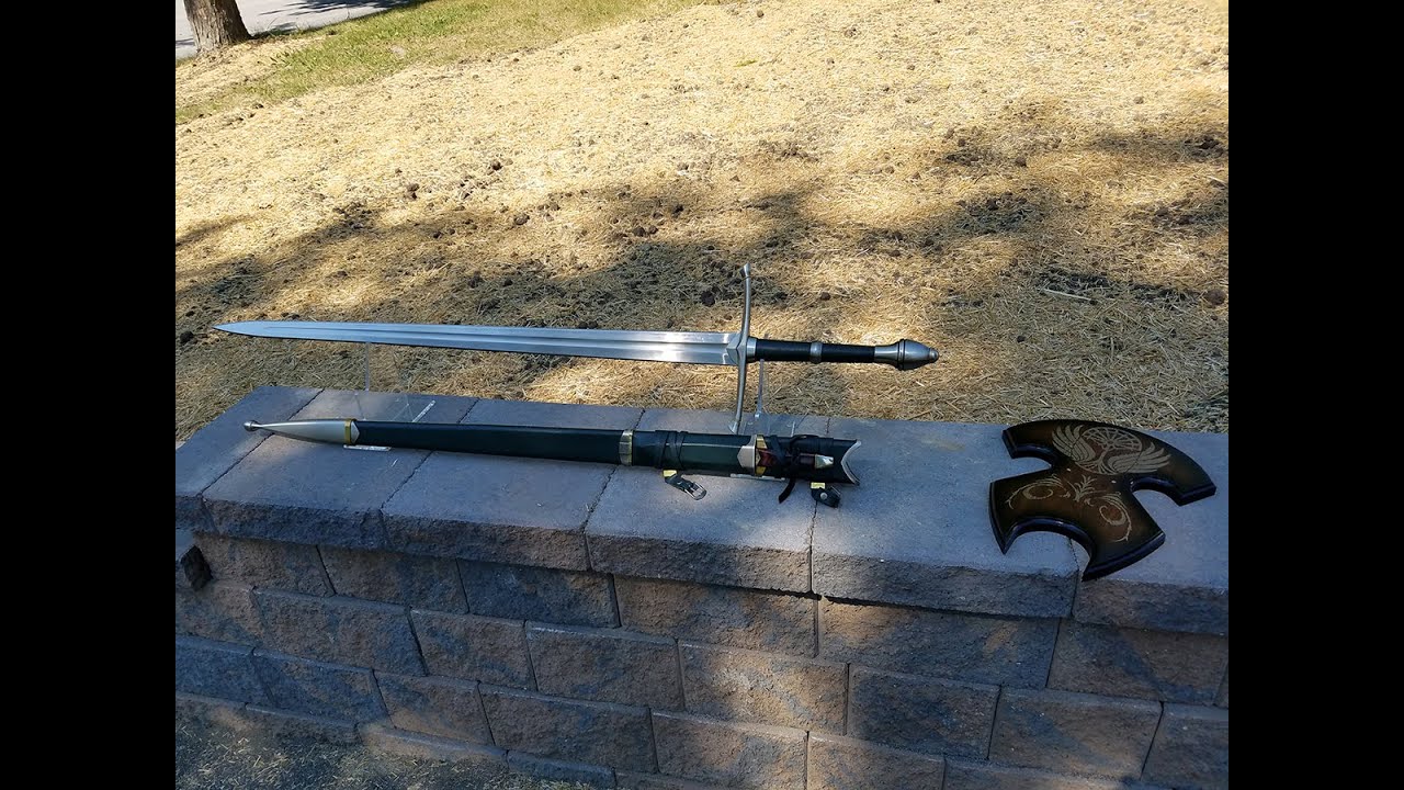 United Cutlery Lord of the Rings Sword of Strider with Scabbard Aragorn ...