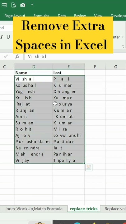 Never seen before | How to remove Extra Spaces from data in Excel | Excel Tips #shorts #trend # ...