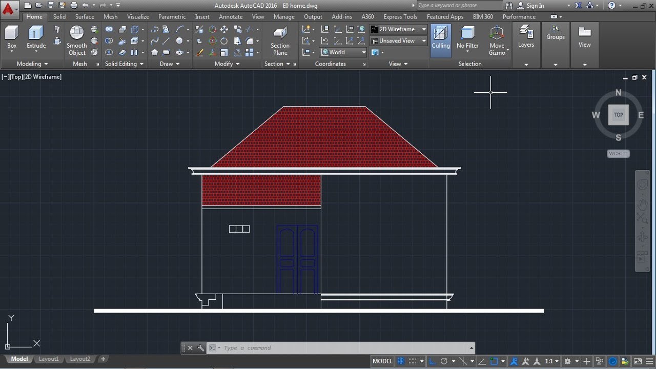 AutoCAD 2D, Back view, home create, AutoCAD Training #4 - YouTube