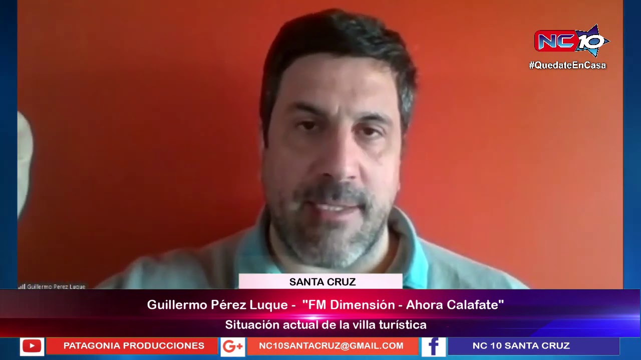Guillermo Pérez Luque - Periodista de "FM Dimension - Ahora Calafate ...