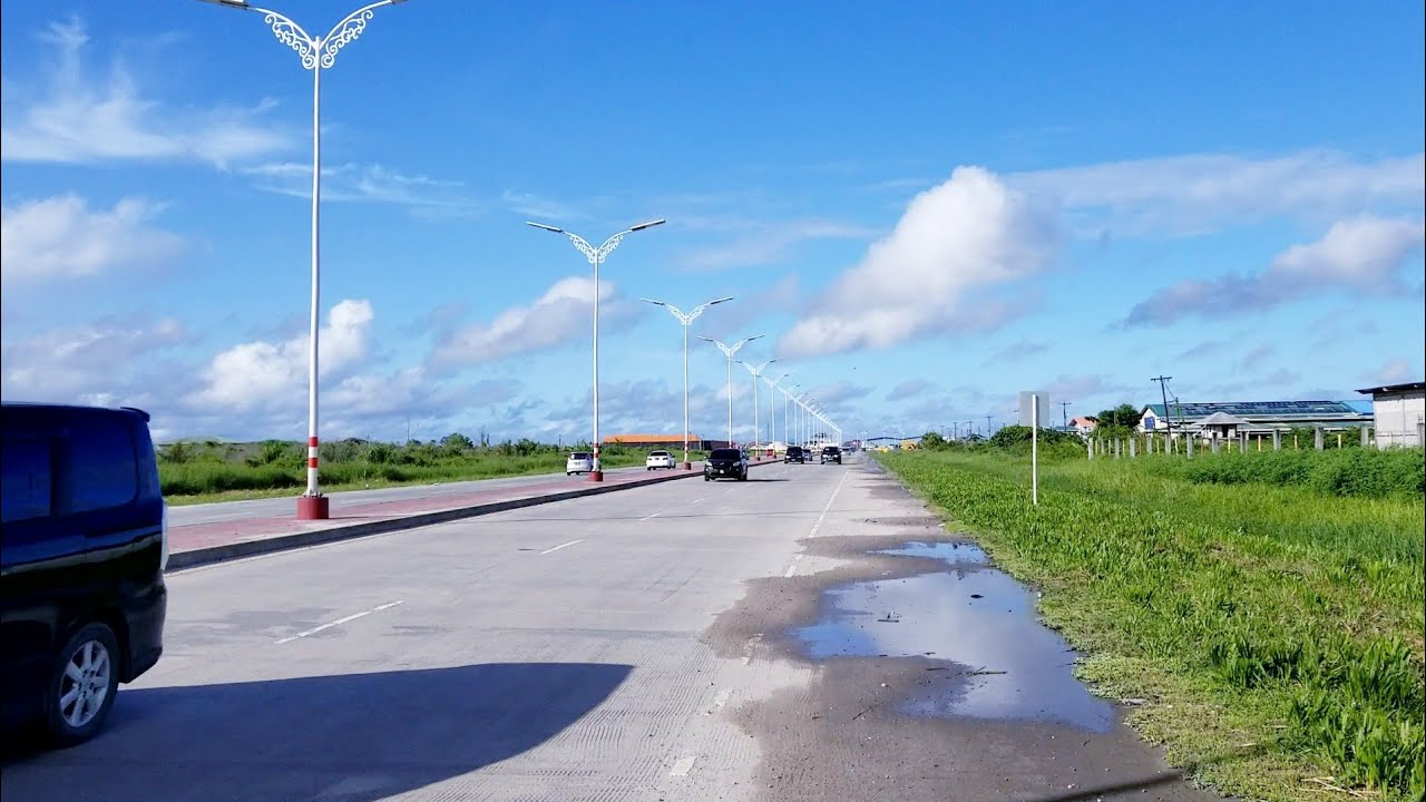 Developments along the East Bank Bypass road at Sage Pond Guyana - YouTube
