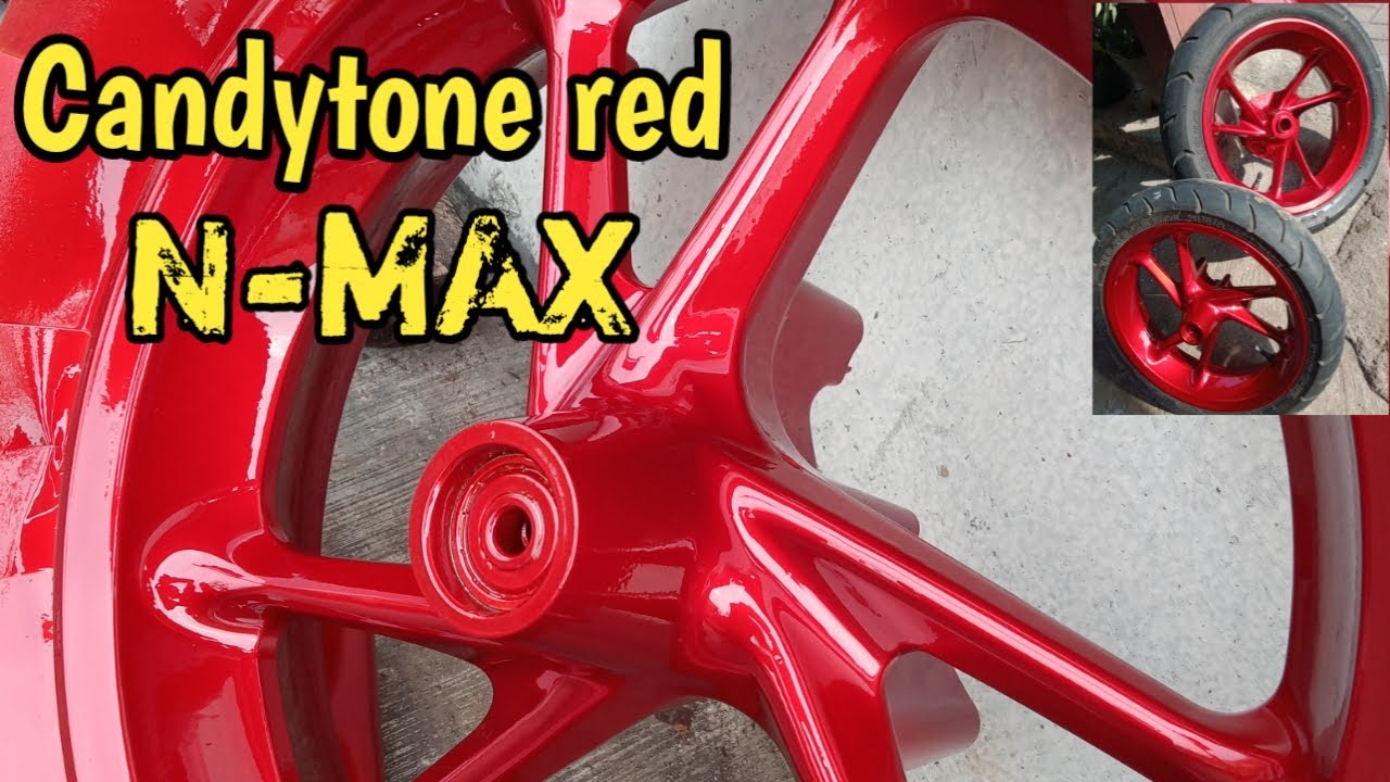 CAT VELG RED CANDY CUMA PAKE PILOX - YouTube