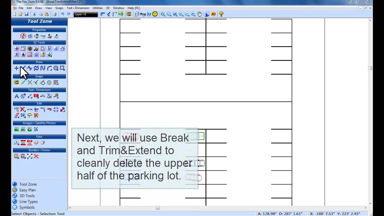 Break, Trim/Extend, and Fillet Tools - YouTube