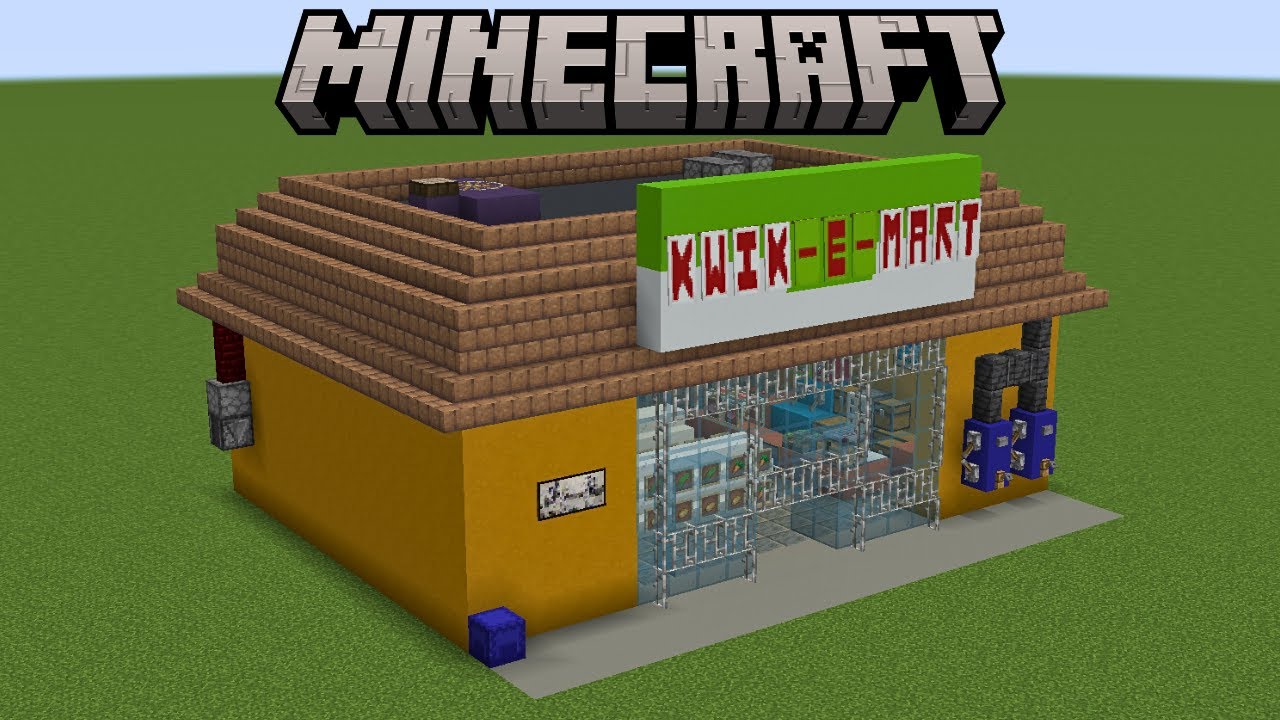 How To Build Kwik E Mart In Minecraft - YouTube