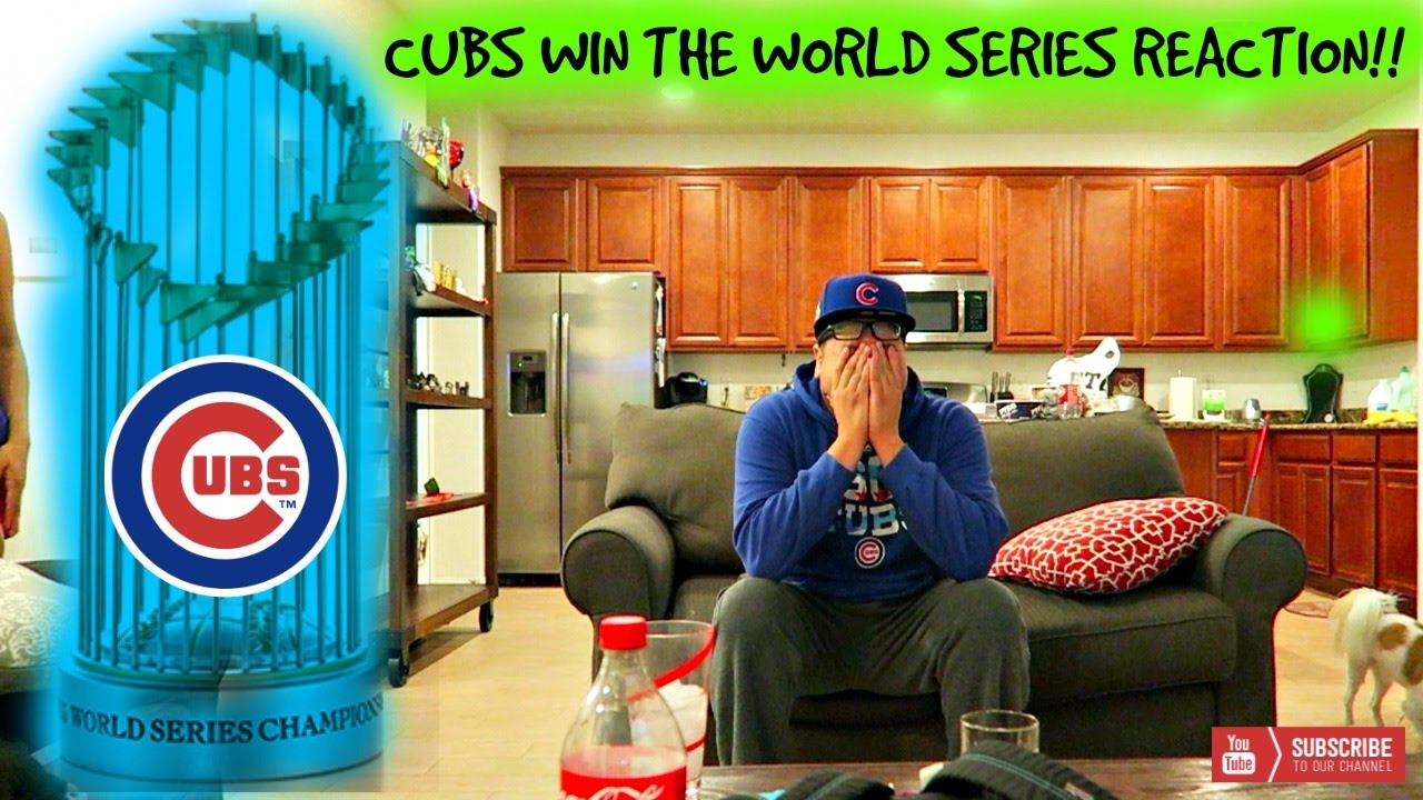 CHICAGO CUBS WIN THE WORLD SERIES REACTION! GAME 7 | GROWN MAN CRIES ...