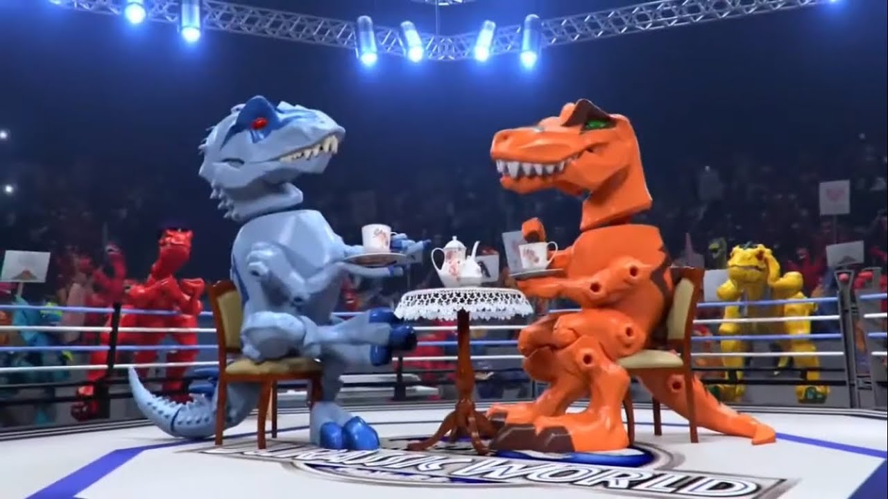 Hasbro Jurassic World Hero Mashers T-rex vs Indominus rex - YouTube