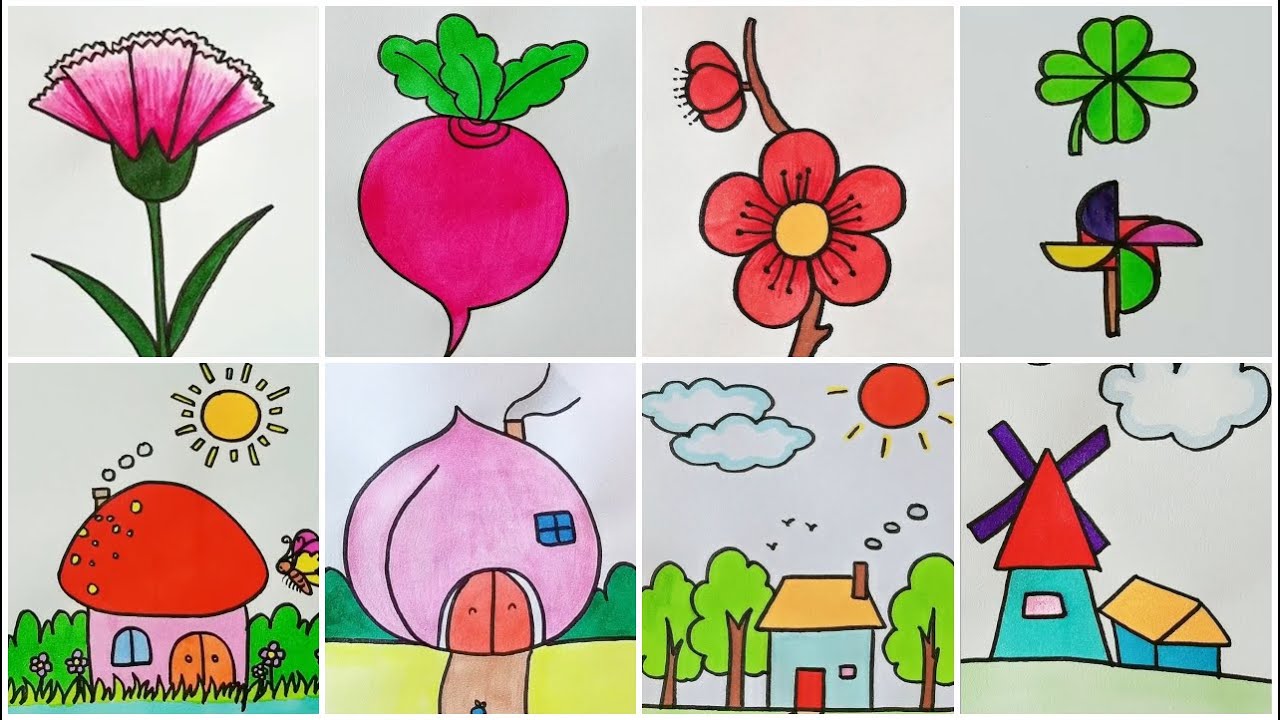Let's learn how to draw vegetables in easy and simple steps | Fun and ...