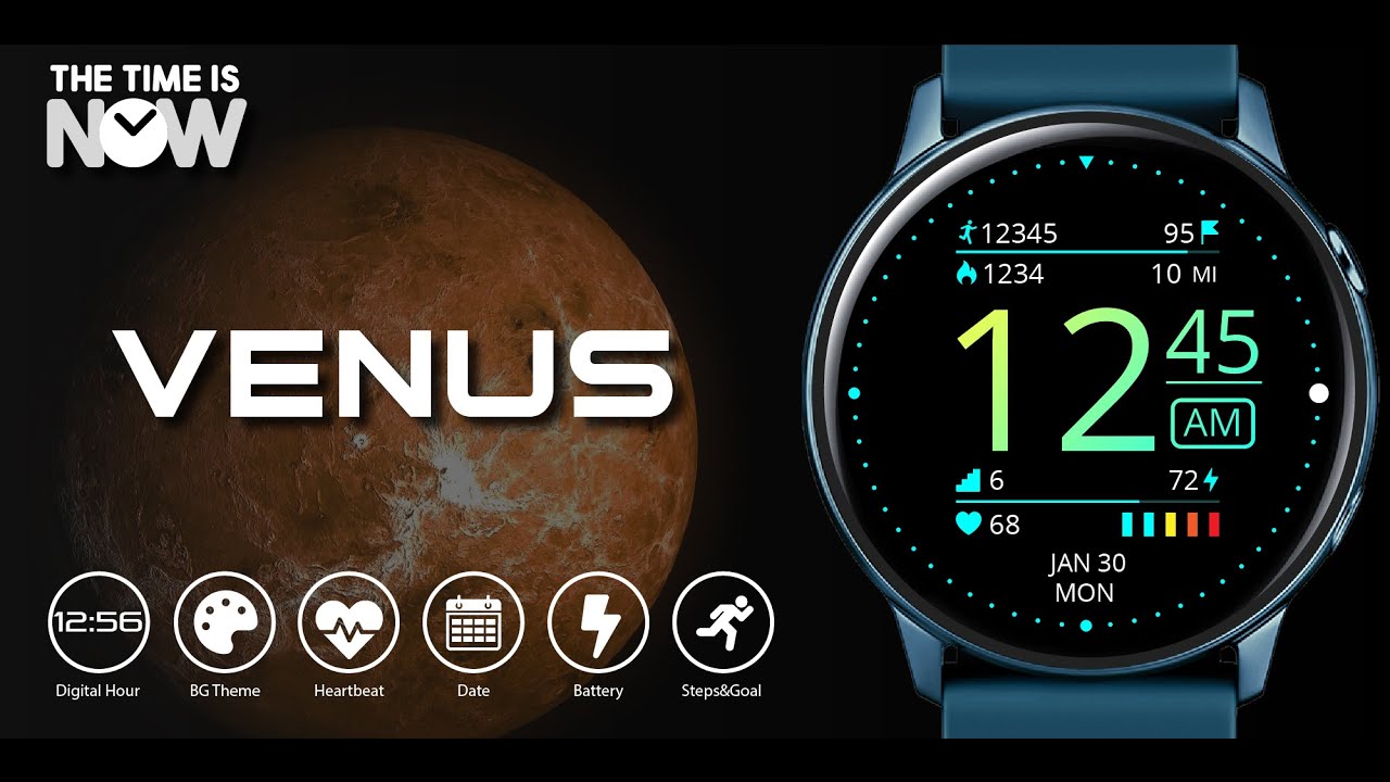 NOW@10 - [VENUS] - BEAUTIFUL GRADIENT WATCH FACE - YouTube
