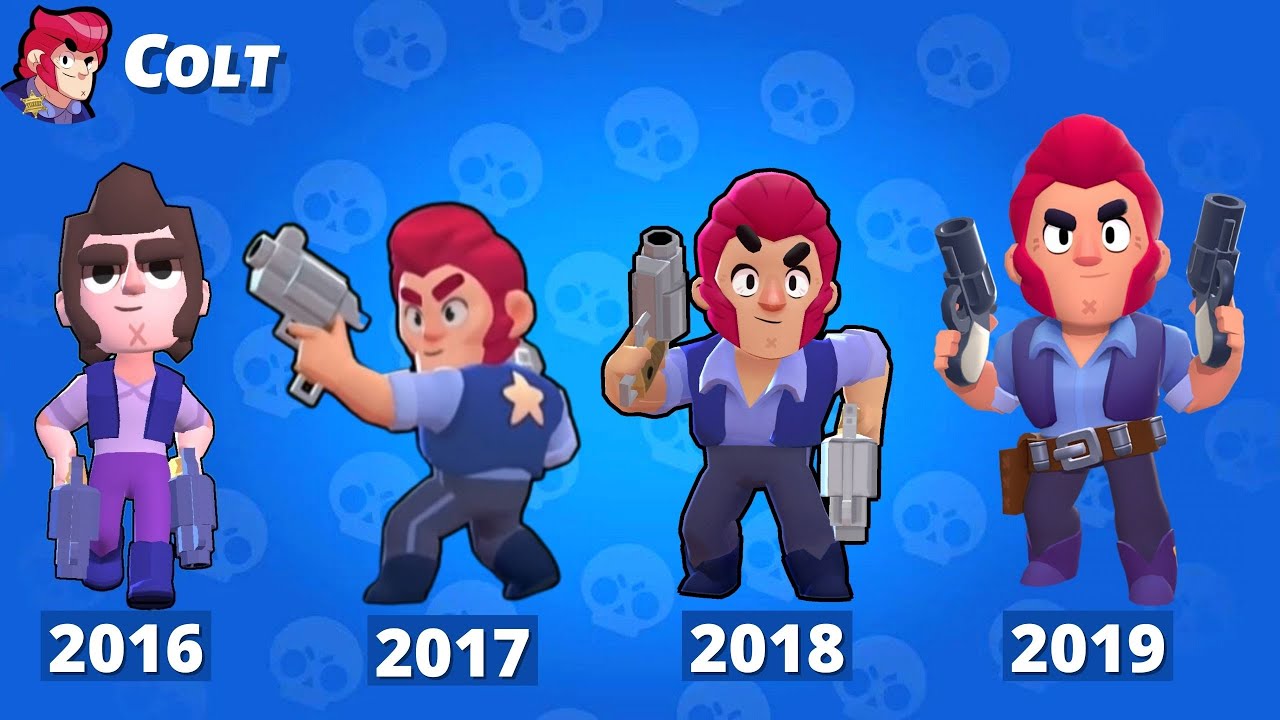 Brawl Stars - All Brawlers Remodels (2017-2021) - YouTube