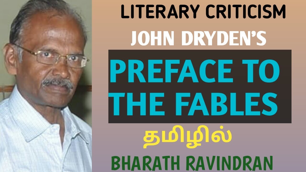 Preface to the Fables by John Dryden / in Tamil / Literary Criticism ...