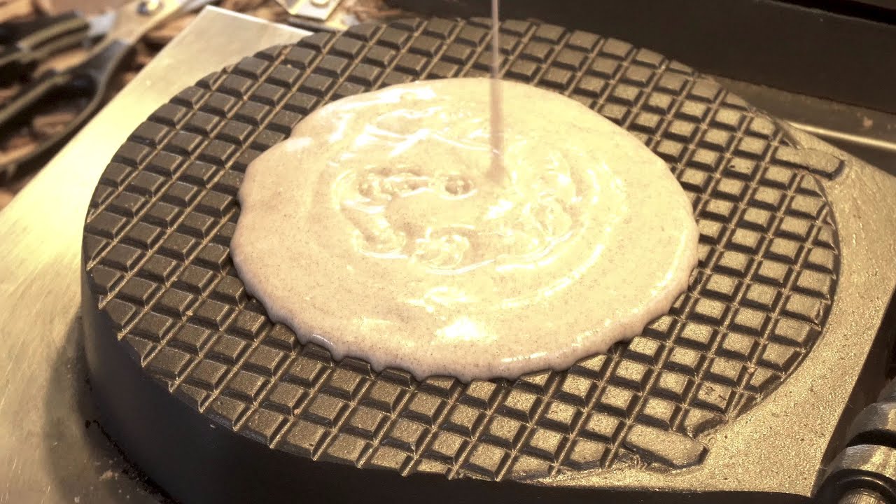 korean street food - World's thinnest oreo slim sinzy waffle ...