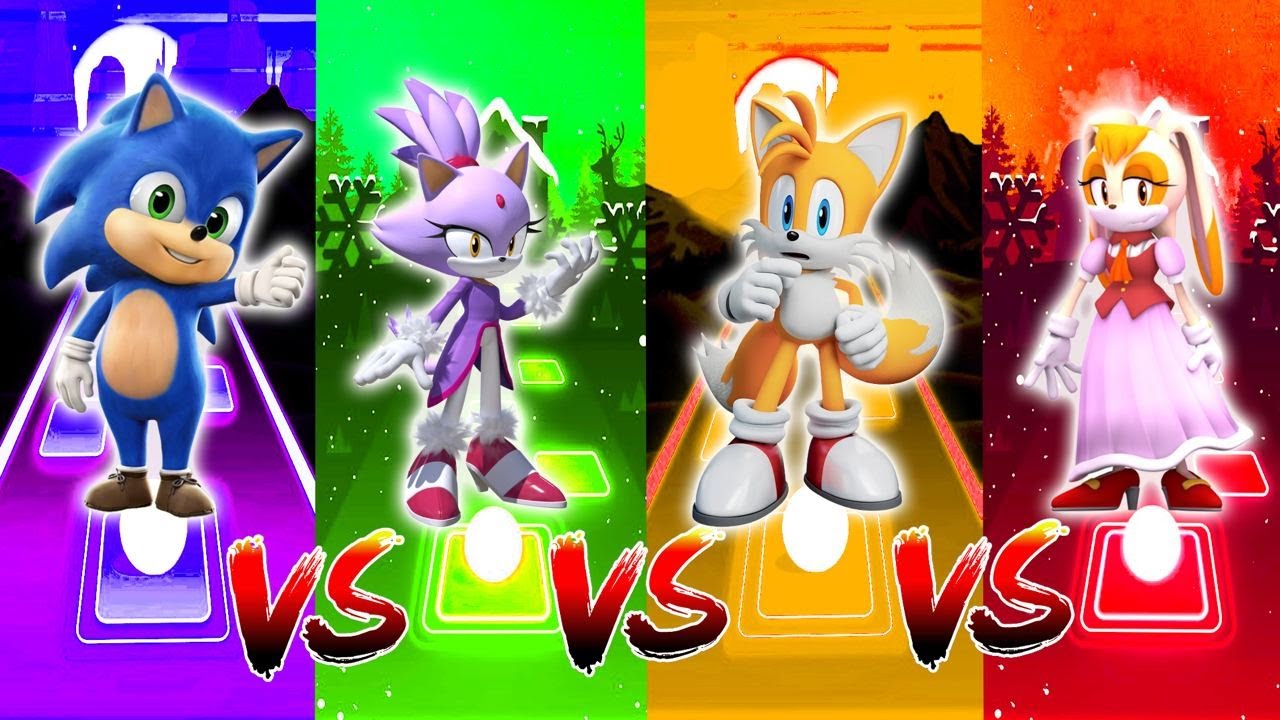 Sonic vs Blaze vs Tails vs Vanilla | Tiles Hop - YouTube