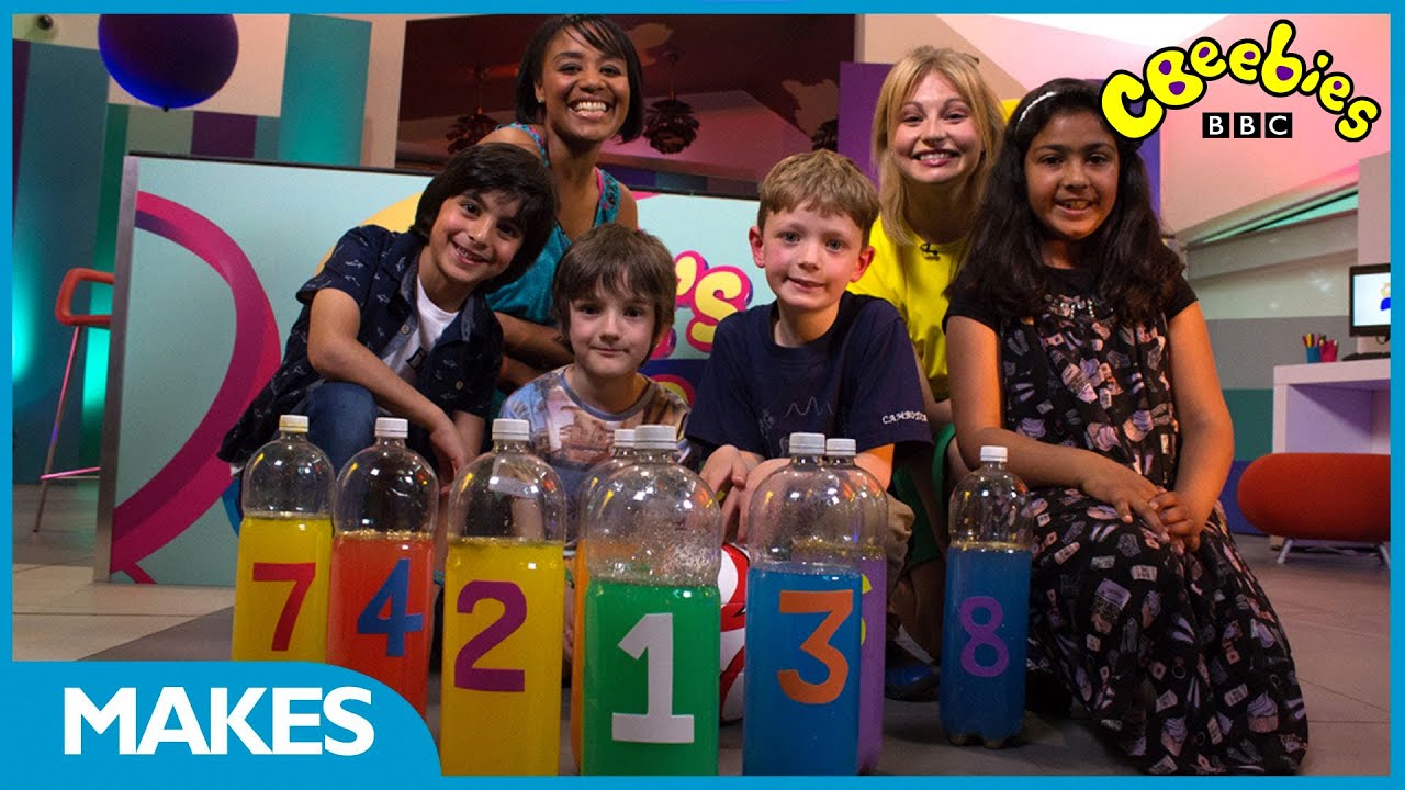 CBeebies Makes | Bottle Bowling Pins | The Let's Go Club - YouTube