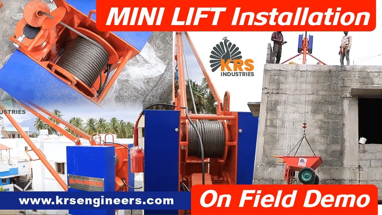 Construction Mini Lift Installation Process - KRS Industries Coimbatore ...