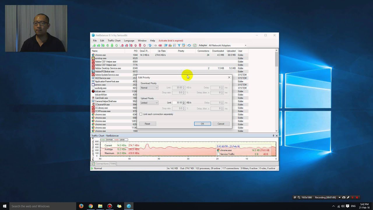 Free program to limit download speed / terminate programs which are ...