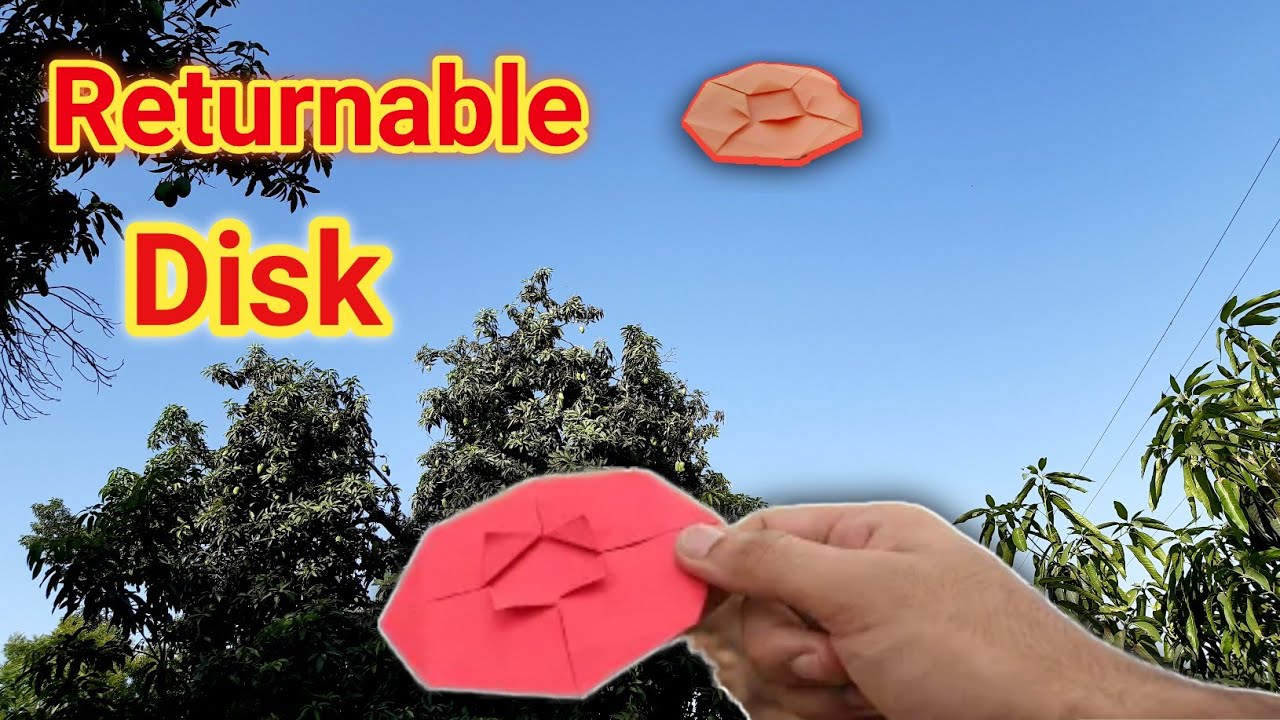 How To Make a Returnable Flying Disk Paper Disk That Fly Long ...
