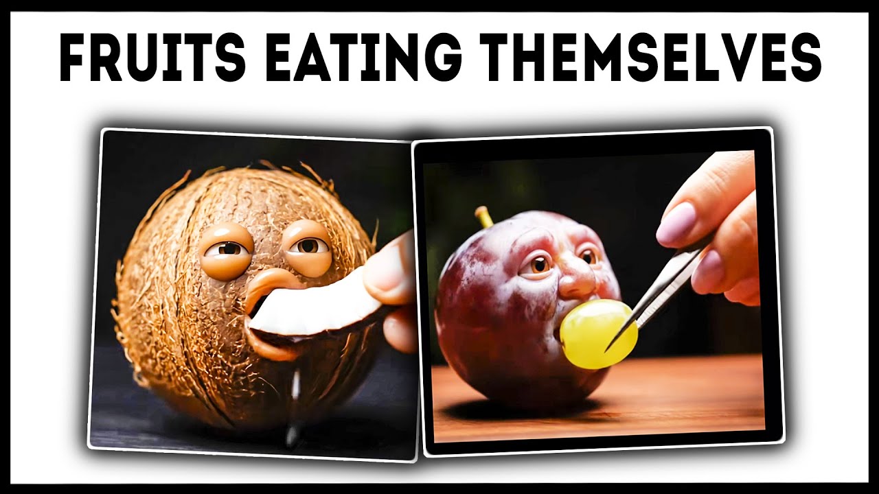 Fruits Eating Themselves. Freaky Fruits - YouTube