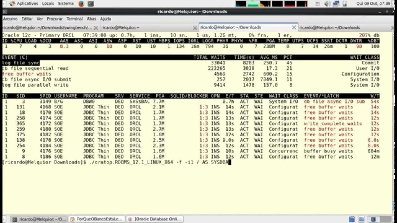 Oracle Tuning - Diagnosticando lentidão - VIEWs e ORATOP - YouTube