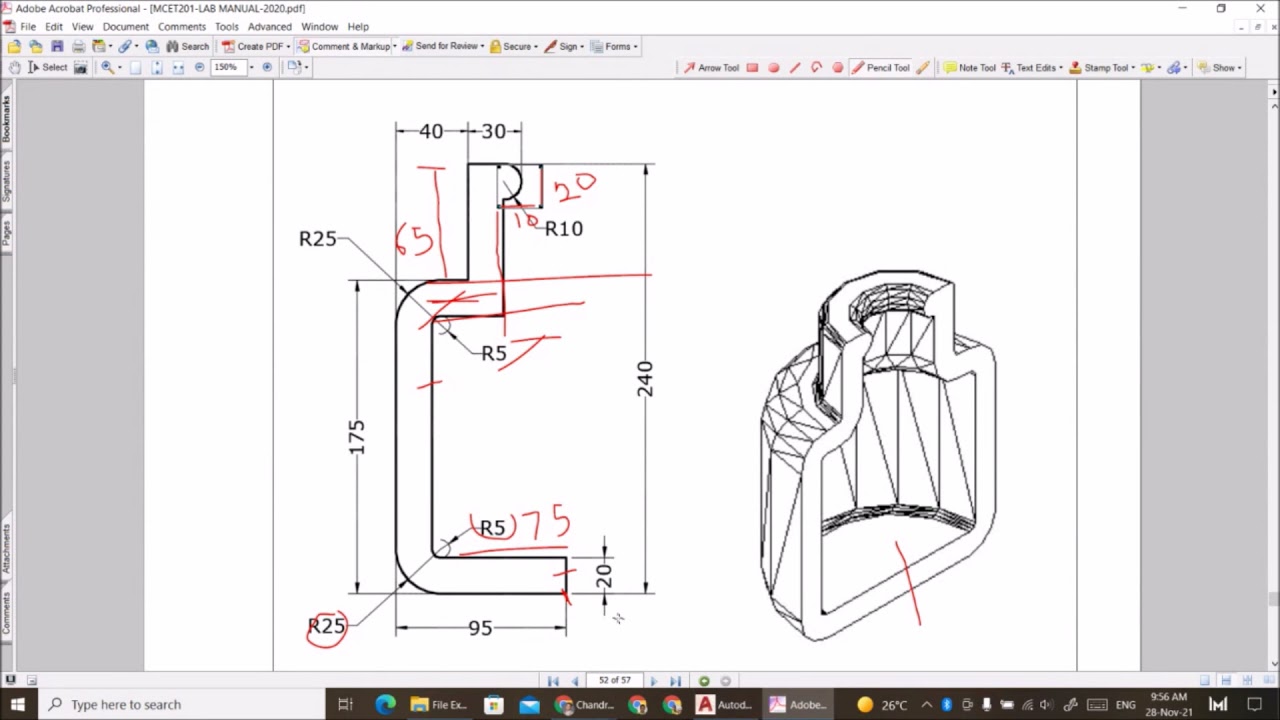 MCET201 Lab Exercise 13 3D Modeling Revolve - YouTube