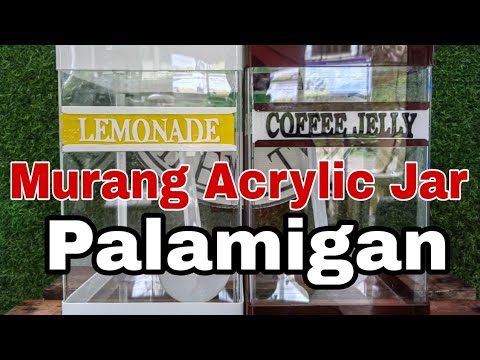 Acrylic Jar Palamig | Square Acrylic Palamig Jar (murang palamigan with ...
