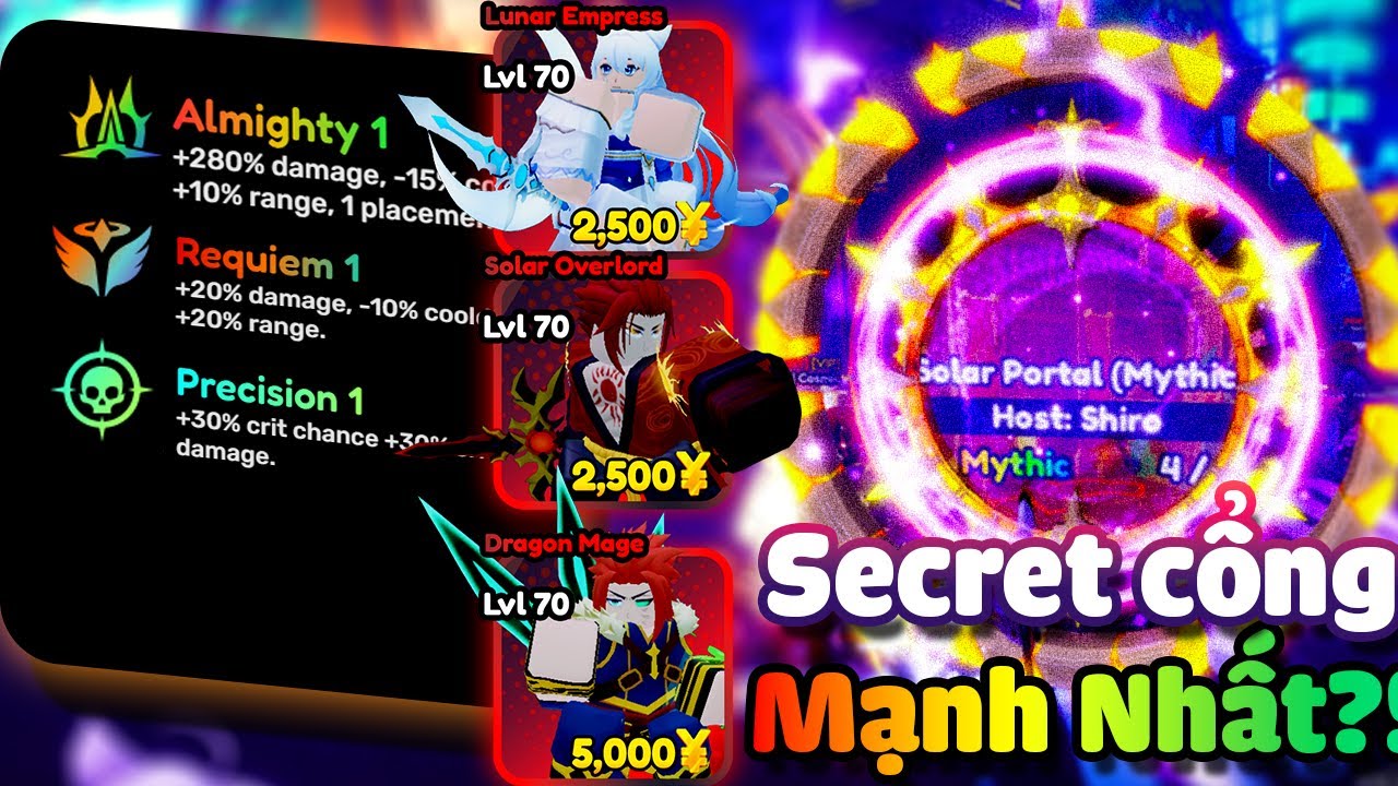 TOÀN BỘ SECRET CỔNG MẠNH NHẤT TRONG ANIME DEFENDER HIỆN TẠI?! - YouTube