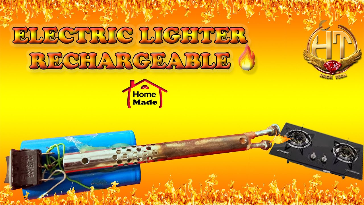 DIY Electric Lighter Rechargeable - Homemade || How To Make Electric ...