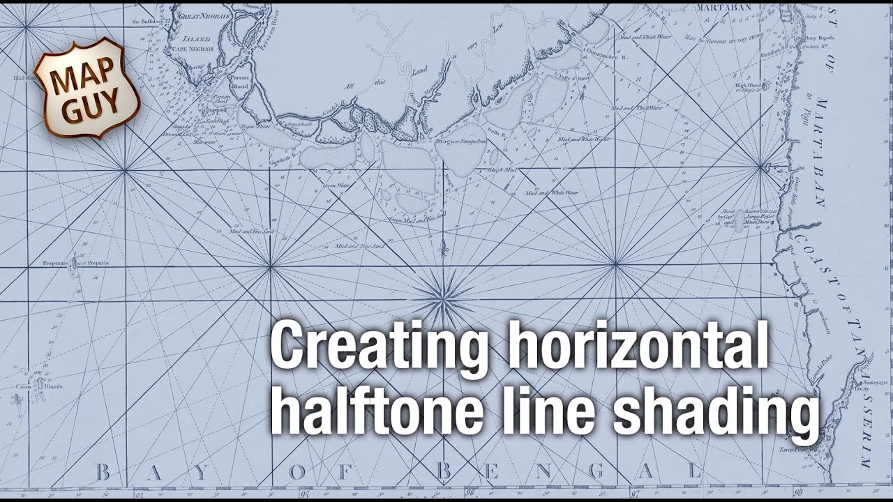 Creating hoizontal halftone line shading - YouTube