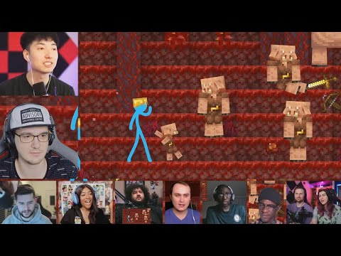 The Piglin War - Animation vs. Minecraft Shorts Ep 20 [REACTION MASH-UP]#1696