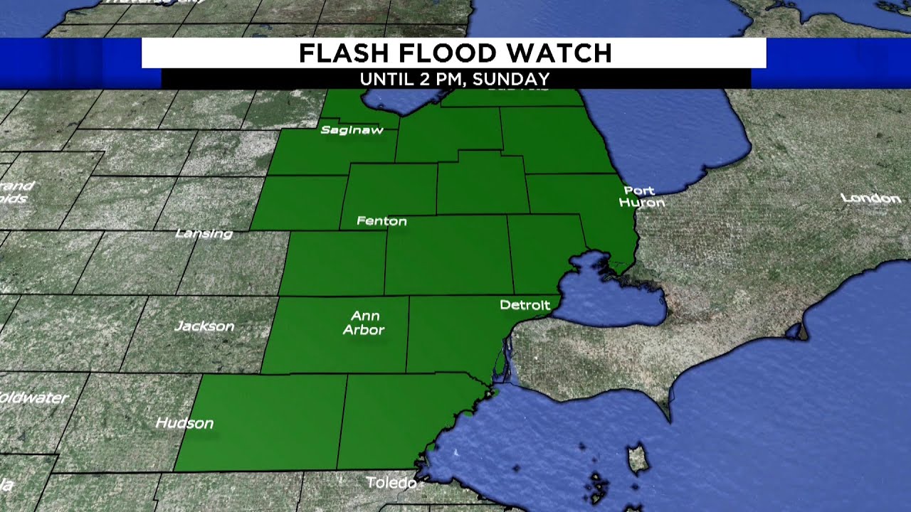 Metro Detroit weather: Flash Flood Watch with showers, Aug. 1, 2020, 8 ...