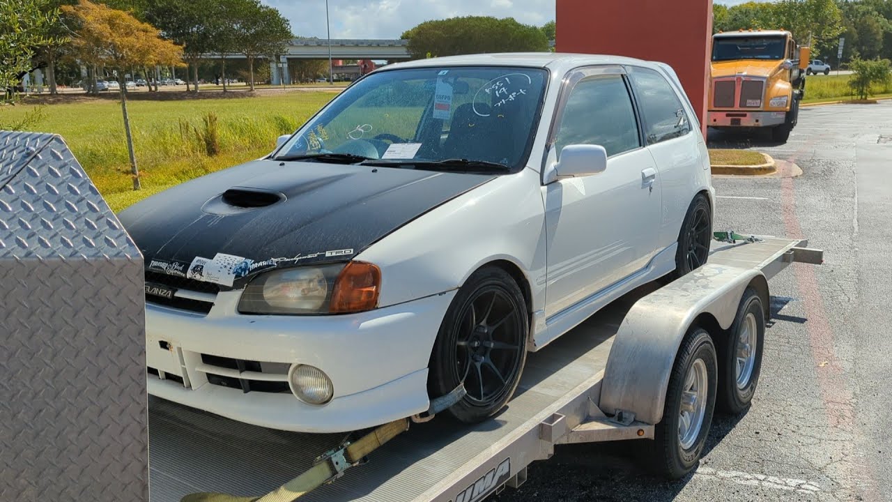 We imported a JDM car! 1997 Starlet Glanza V - YouTube