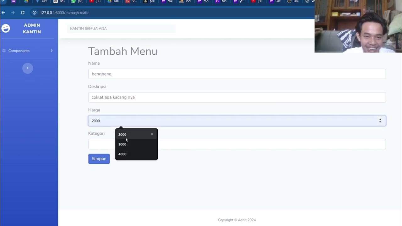 Adhitya Nugraha | Tugas Project Laravel 11 Pemrograman Web 2 - YouTube