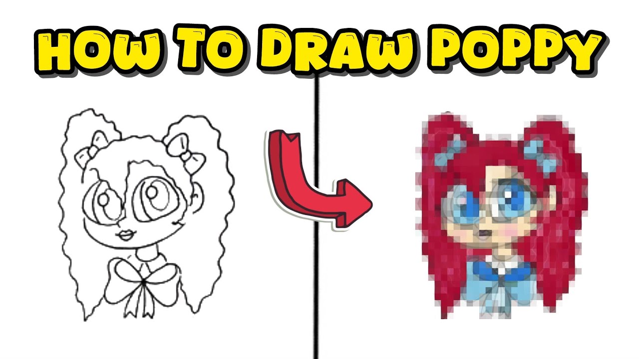 How to Draw Poppy Playtime – Main Game Character Drawing with Colors ...