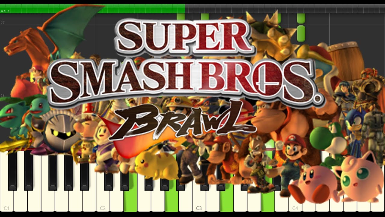 Super Smash Bros Brawl - Main Theme (Piano) - YouTube