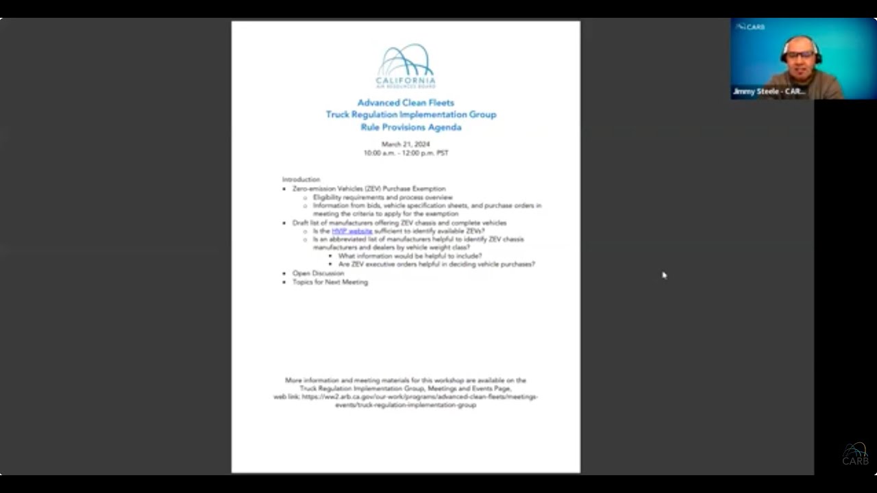 ACF Regulation Truck Regulation Implementation Group (TRIG) - Rule ...