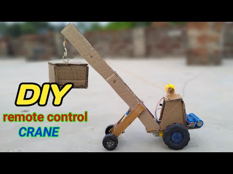 DIY Remote Control Crane From Cardboard || Cardboard crane - YouTube