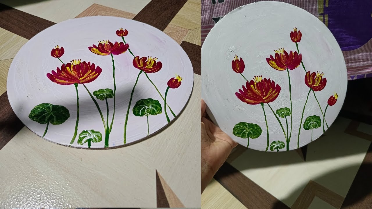 how to paint lotus - YouTube