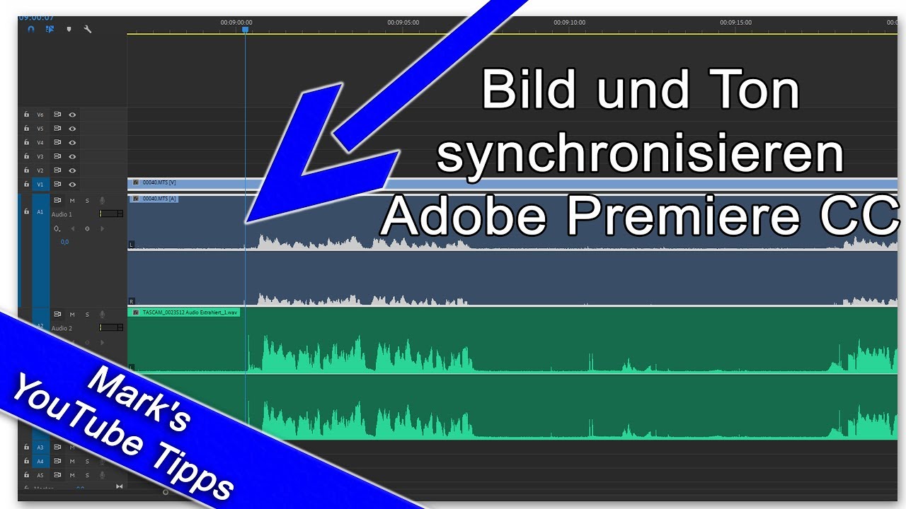 Bild und Ton synchronisieren Adobe Premiere CC / automatisch ...