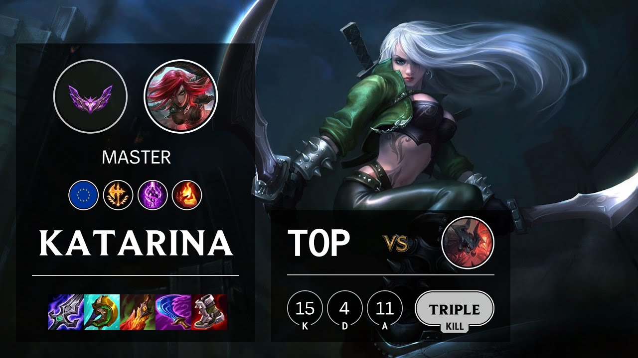 Katarina Top vs Aatrox - EUW Master Patch 12.4 - YouTube