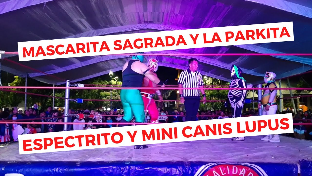 MASCARITA SAGRADA Y LA PARKITA VS ESPECTRITO Y MINI CANIS LUPUS - YouTube