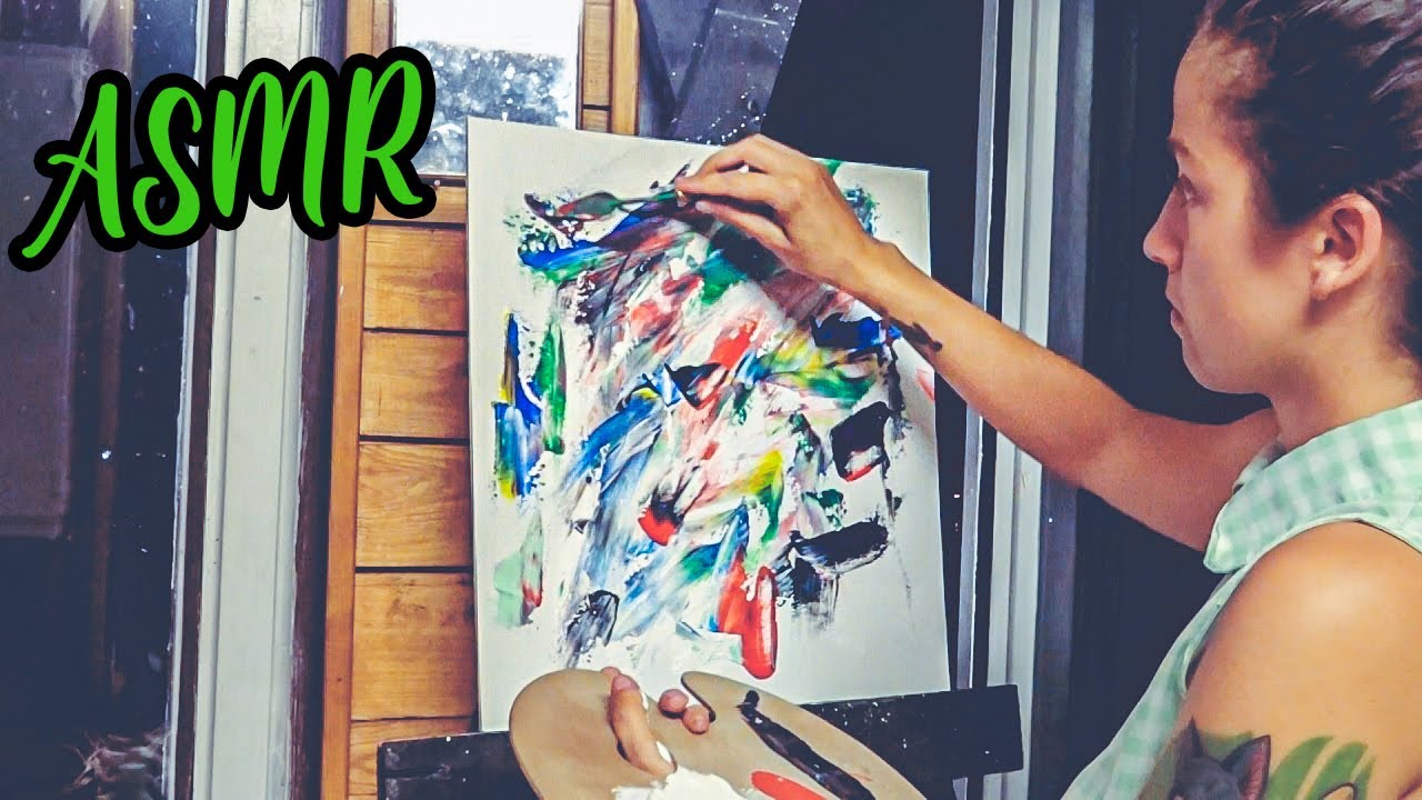 ASMR | Painting at Night | Nature Sounds | No Talking - YouTube