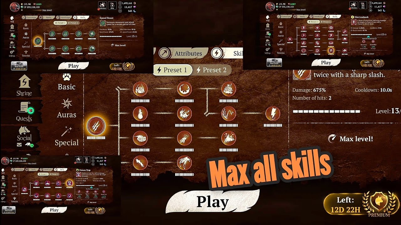 the wolf - Original Demage with max all connected skills - YouTube