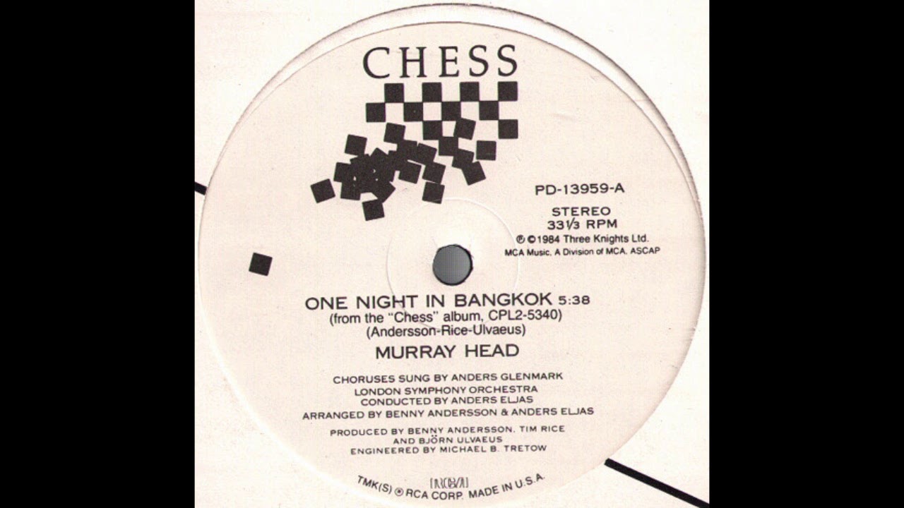 One Night In Bangkok (12" Version) - Murray Head - YouTube