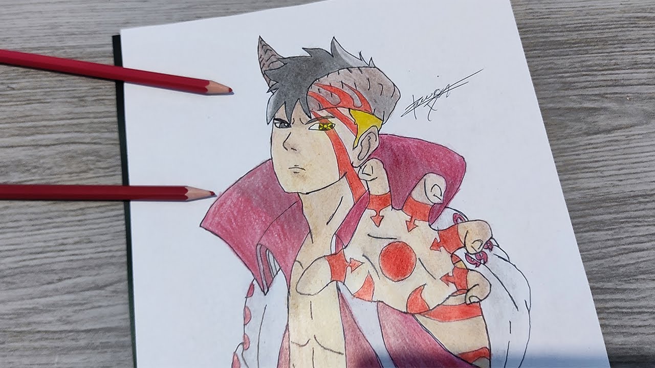 DESENHANDO KAWAKI POSSUÍDO PELO ISSHIKI - DRAWING - YouTube