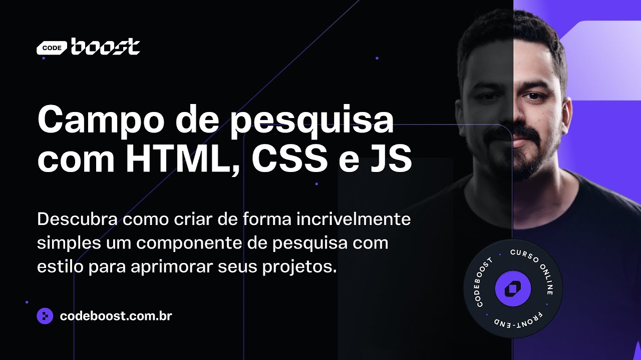 Como criar um campo de pesquisa Interativo com HTML, CSS e Javascript de maneira simples! - YouTube